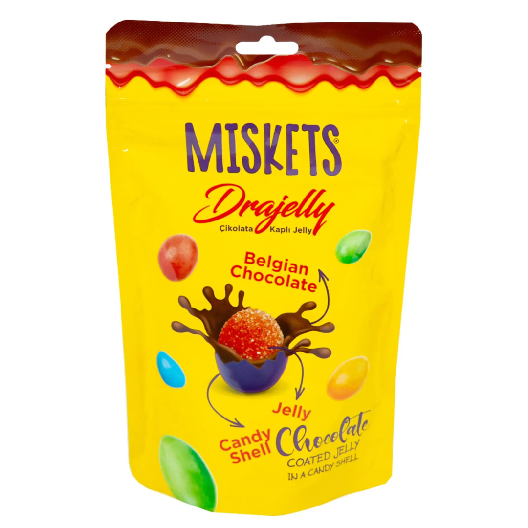 MISKETS CHOCOLATE COATED JELLY IN A CANDY SHELL 120g – Trendit.no