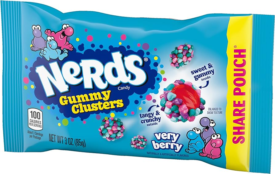 Nerds Gummy Clusters Very Berry 85 g – Trendit.no