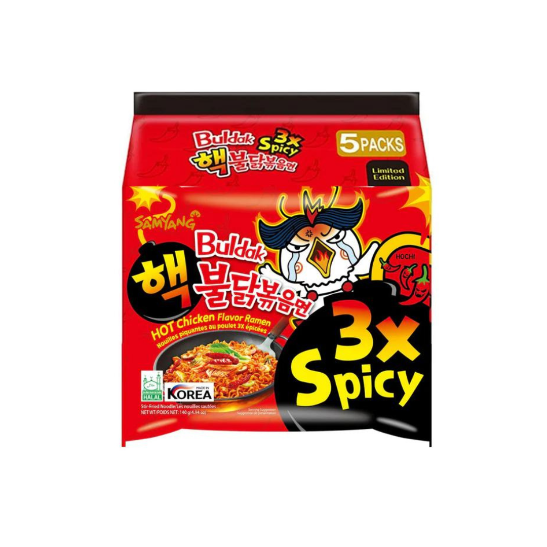 Samyang Hot Chicken Ramen 3XSpicy 5x140g – Trendit.no