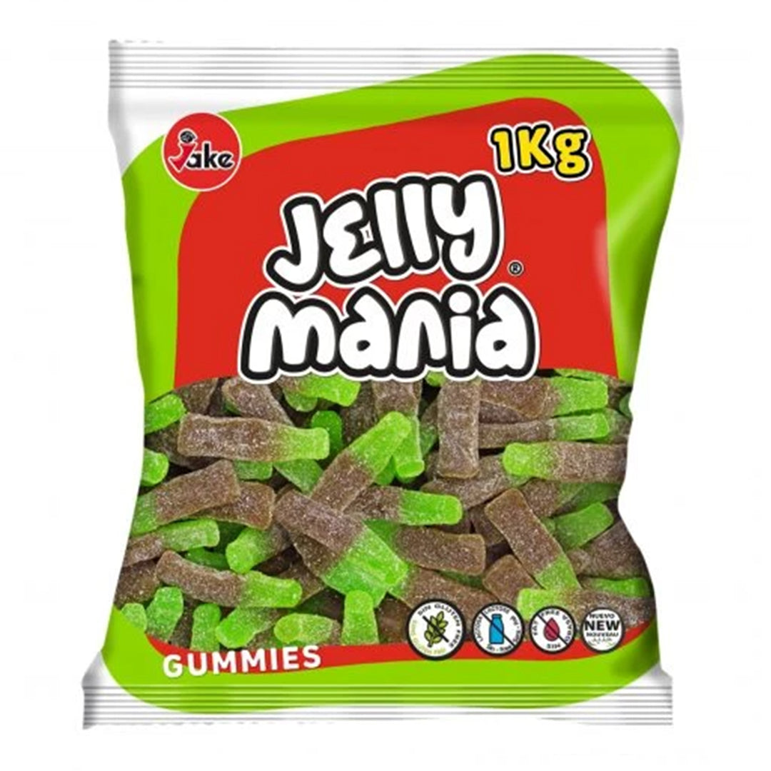 Jake Sugared Cola Bottles 1kg – Trendit.no